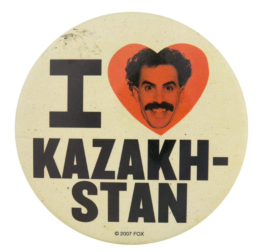 Borat I Heart Kazakhstan | Busy Beaver Button Museum